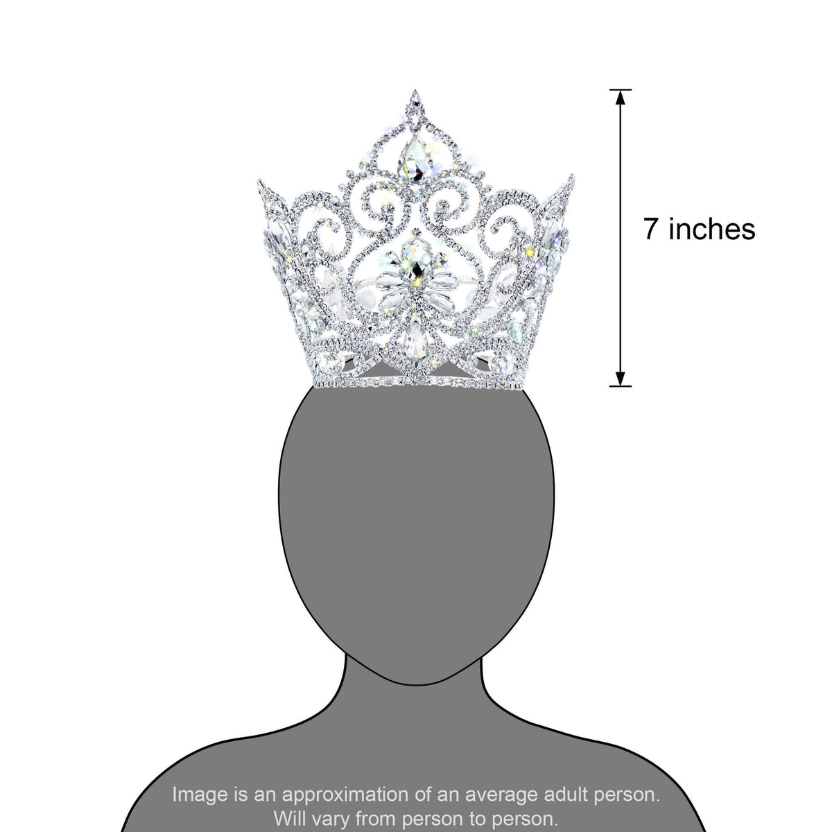 #17438 - Fairy Tale Princess Tiara Bucket Crown - 7" Tall x 6.5" Diame