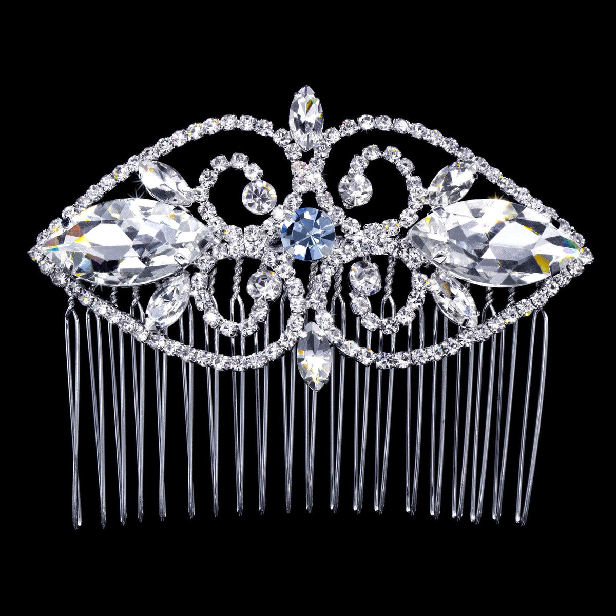 #17232 - "Something Blue" Heart to Heart Hair Comb