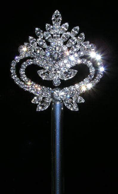 Queen Scepter And Crown HAIQILIN Queen Scepter Crystal Magic Wand For