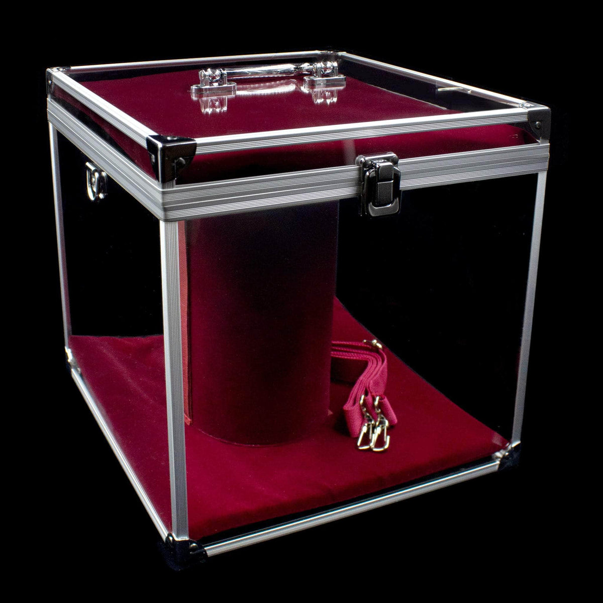 Large Tiara / Crown Case - Burgundy Interior with Strap #17220