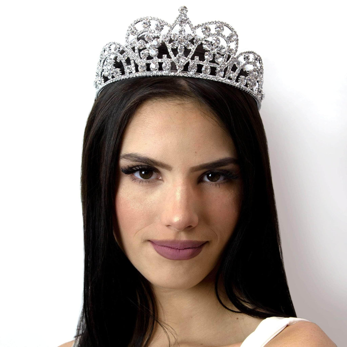 #12504 Small Butterfly Cluster Tiara - Flat Base - 2.75" Tall WTS