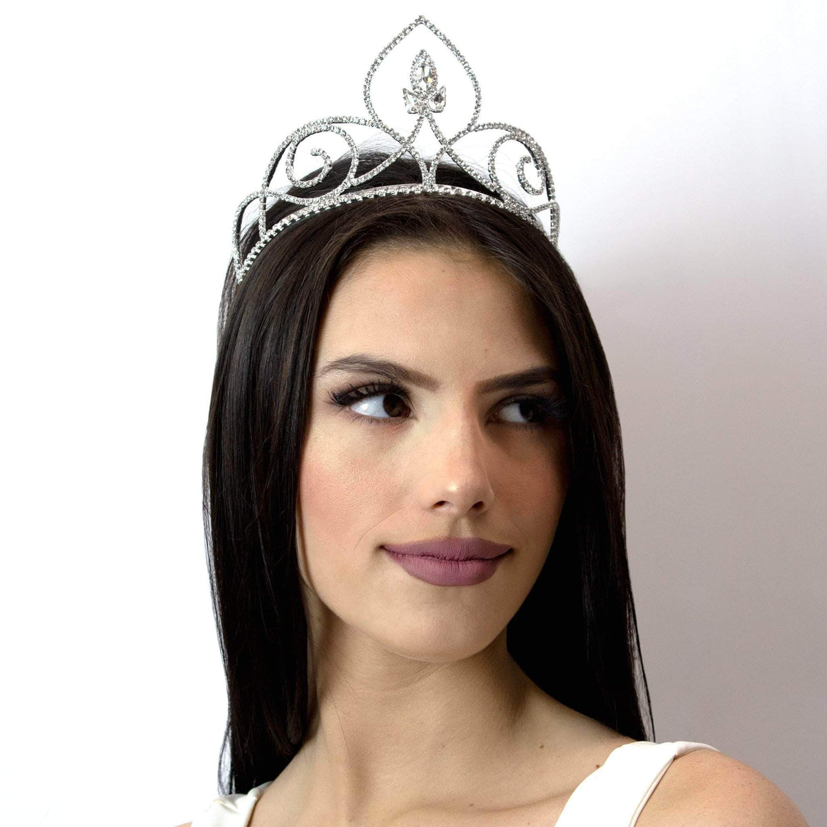 #14085 Pointed Navette Tiara with Combs - 3.25"